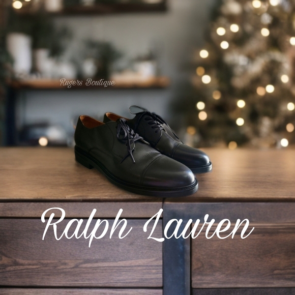 Polo Ralph Lauren | Shoes | Polo Ralph Lauren Asher Captoe Mens Black ...